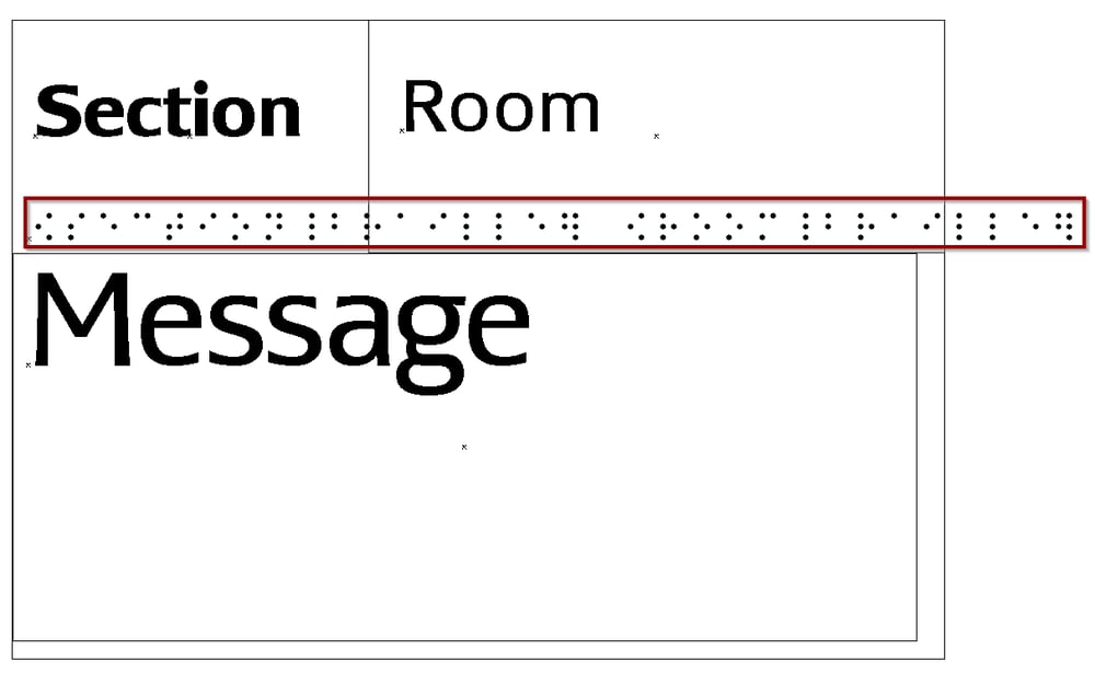 Combined Braille Sign Types